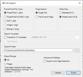 How to export Visio Drawings into PowerPoint
