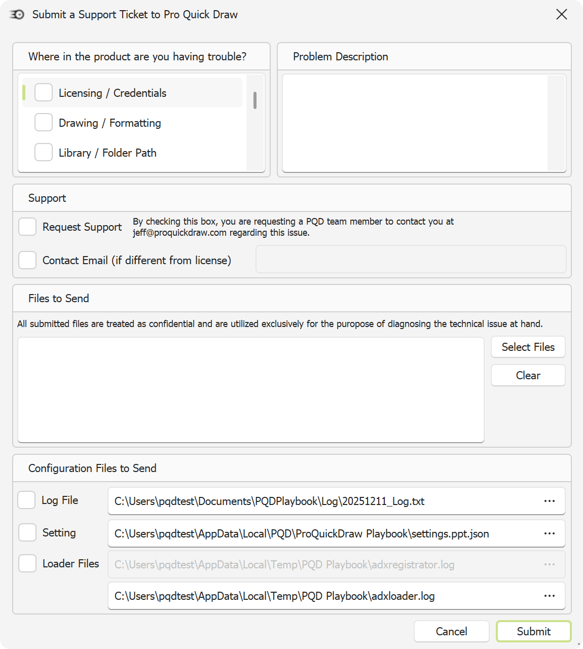 How to Submit a Support Ticket to Pro Quick Draw